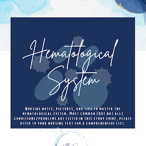 Hematology Study Guide: Digital Download - Etsy