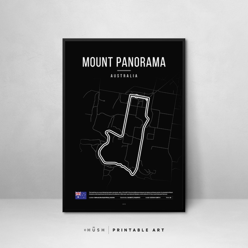 Mount Panorama Racing Circuit Digital Print Bathurst - Etsy