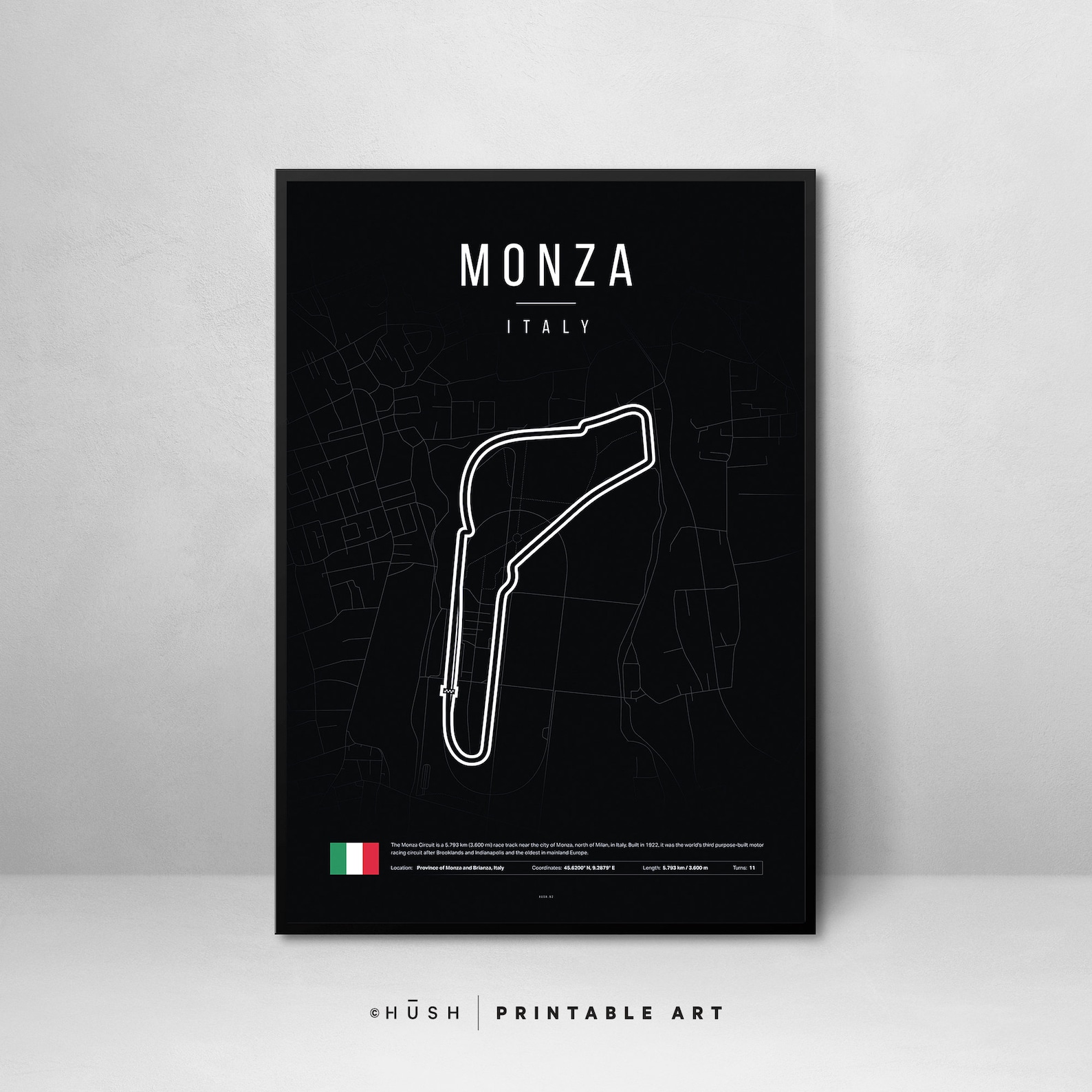 Formula 1 Monza Circuit Printable Wall Art Decor. Fathers Day - Etsy