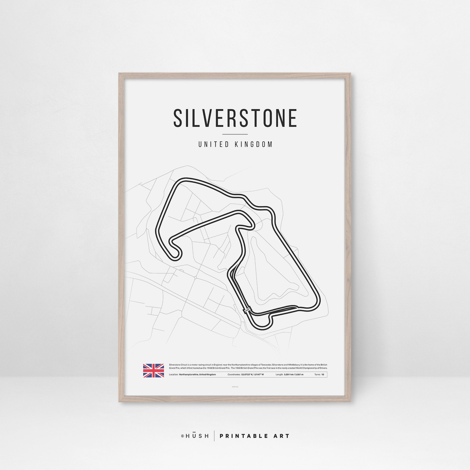 Silverstone Circuit F1 Poster: British Grand Prix Wall Art (digital ...