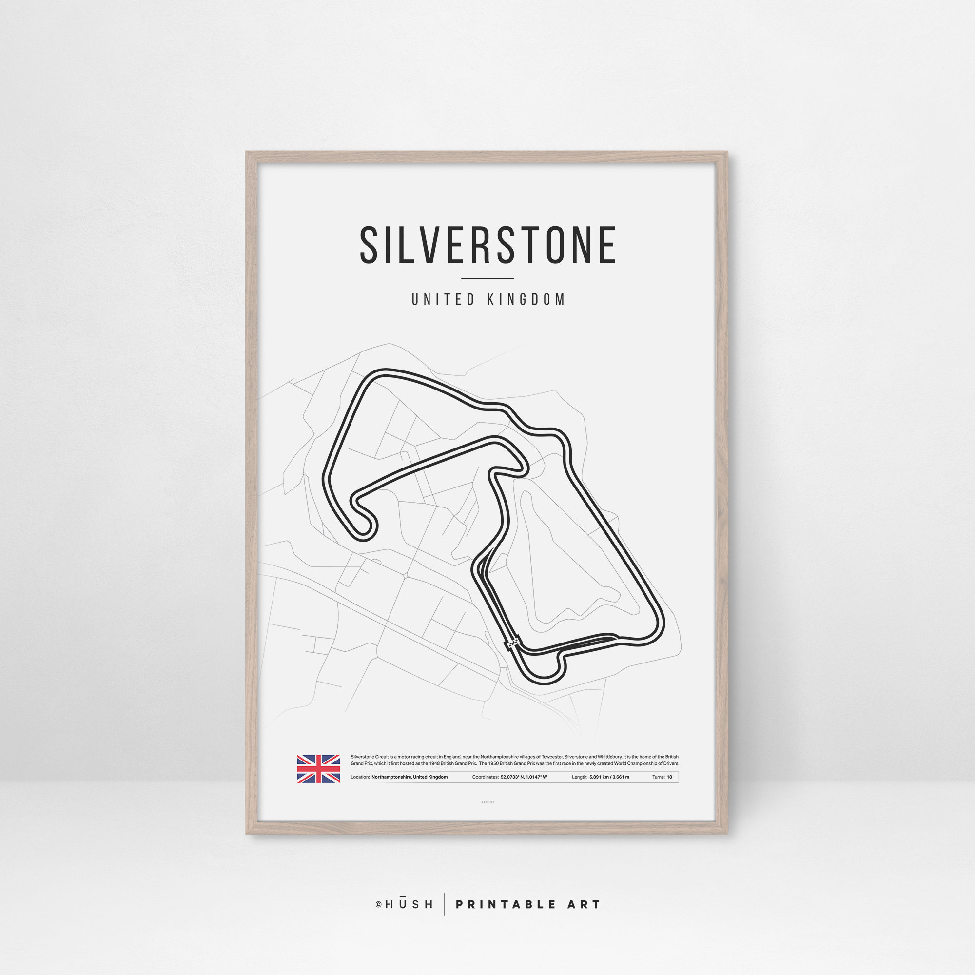 Silverstone Circuit F1 Poster: British Grand Prix Wall Art (digital ...