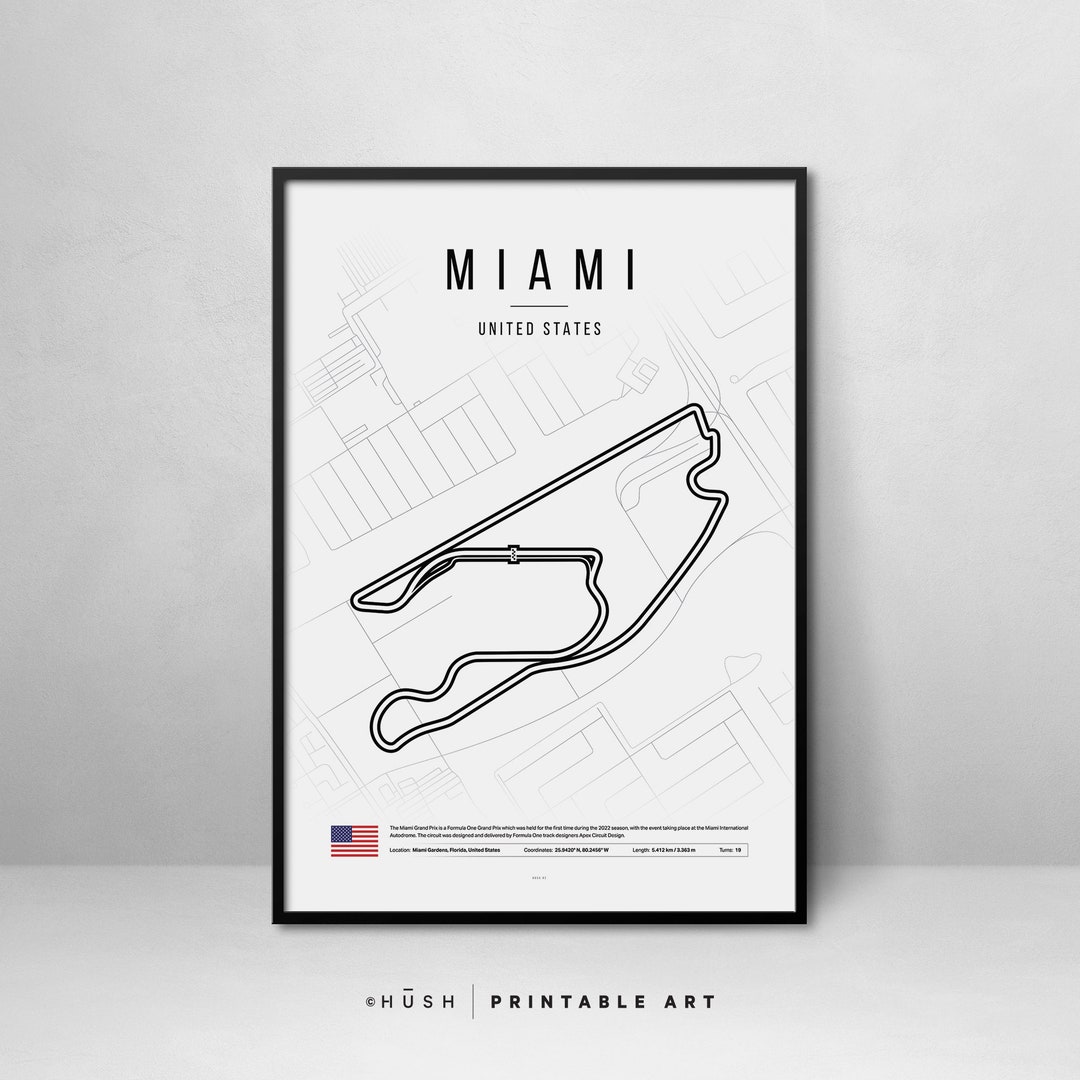 Formula 1 Miami Grand Prix Poster. the Perfect F1 Gift. Miami - Etsy