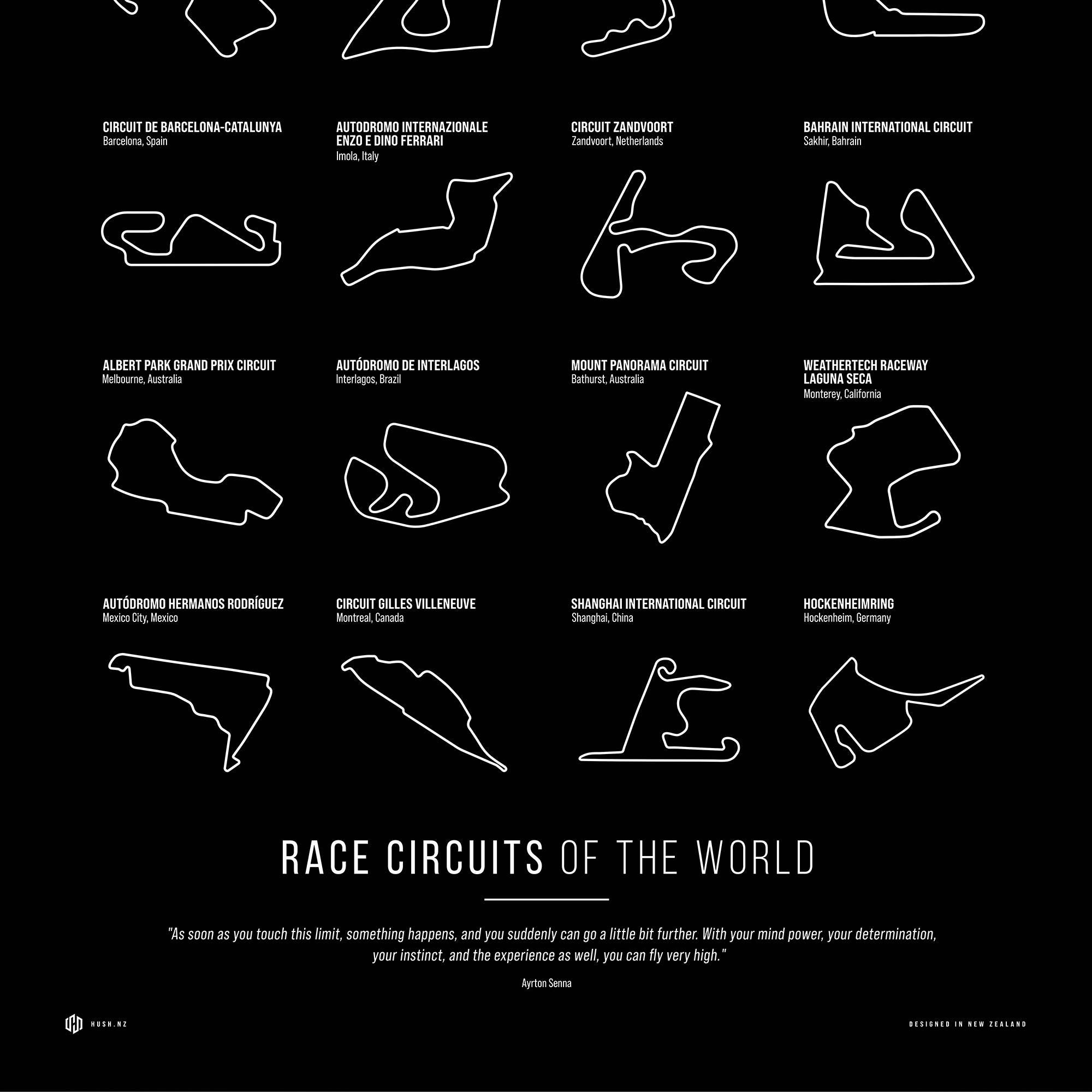 Race Circuits of the World Poster: Race Track Art (digital Download) - Etsy