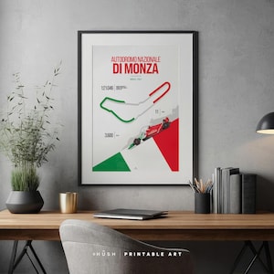 Monza Italy F1 Poster: Abstract Formula 1 Circuit Art (digital Download ...