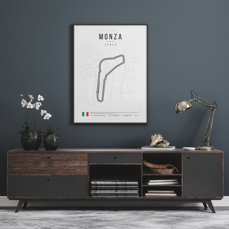 Monza F1 Circuit Poster: Italian Grand Prix Wall Art (digital Download ...