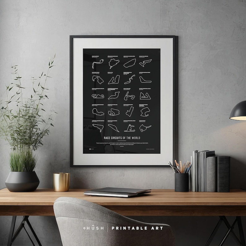 Race Circuits of the World Poster: Race Track Art (digital Download) - Etsy