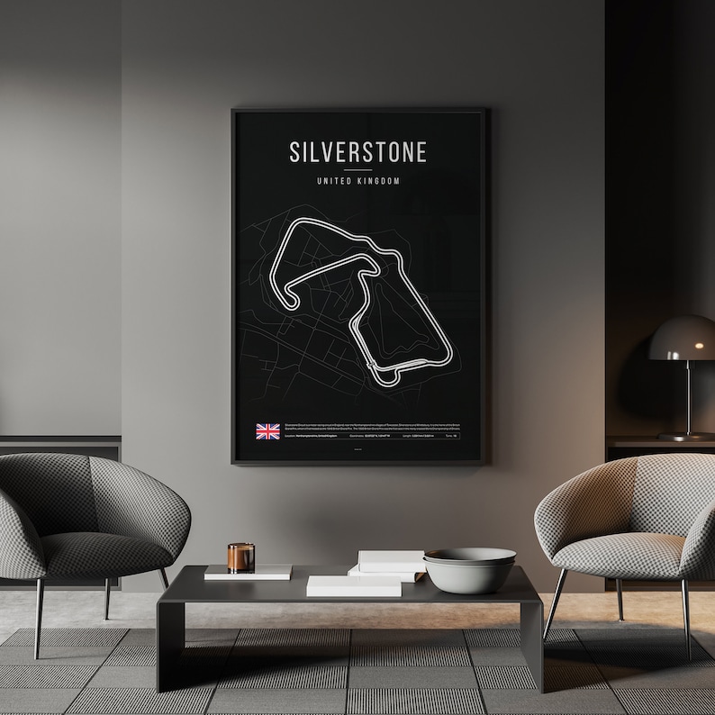 Silverstone Circuit F1 Poster: British Grand Prix Wall Art (digital ...