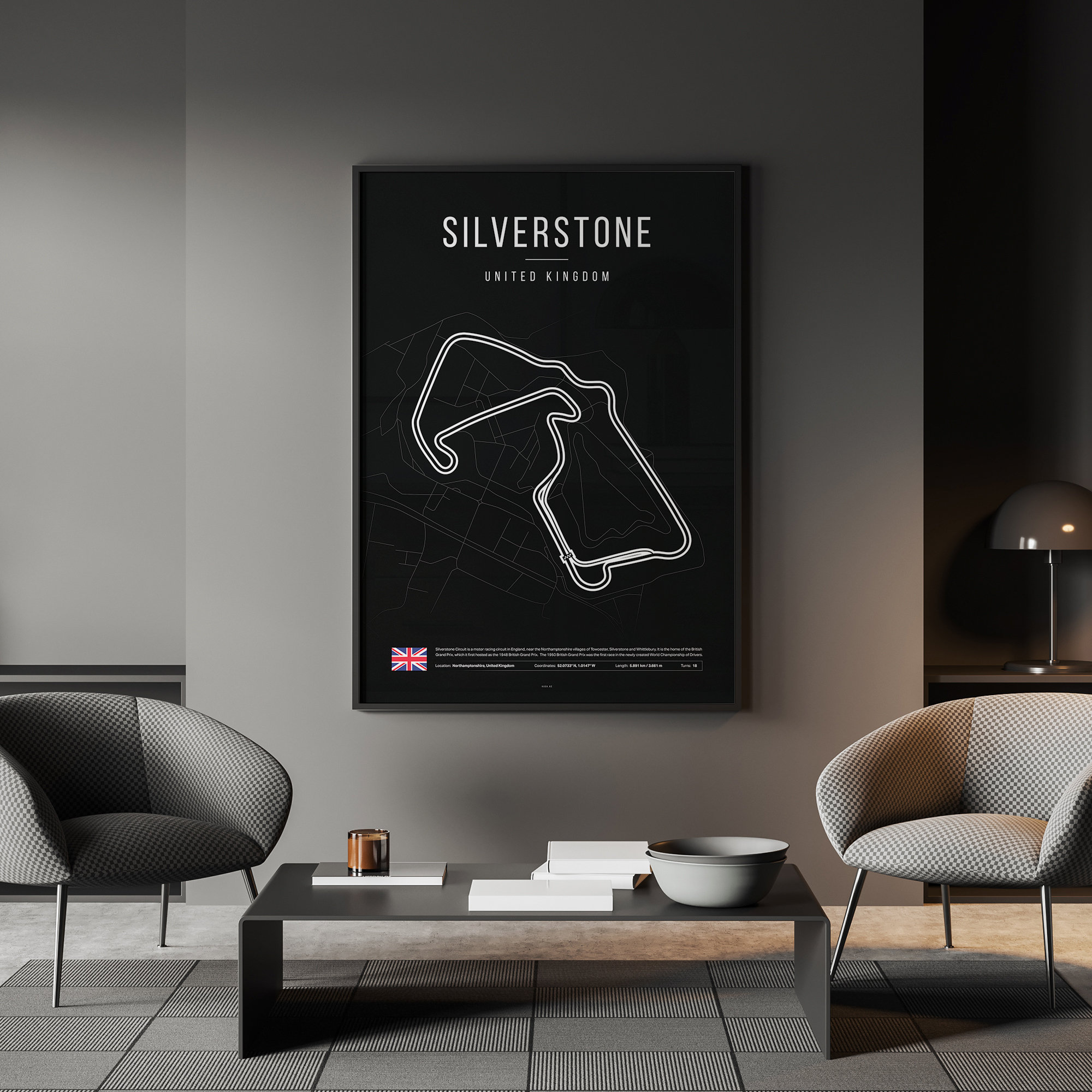 Formula 1 Silverstone Circuit Printable Wall Art Decor. Fathers Day ...