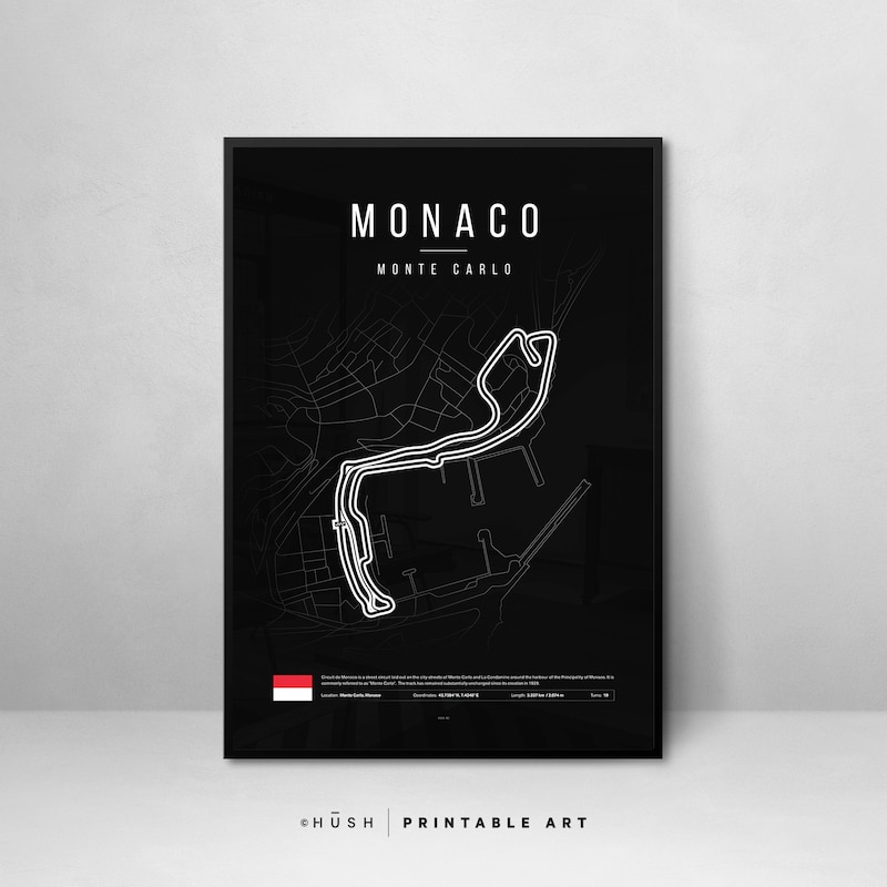 Monaco Race Poster - Etsy