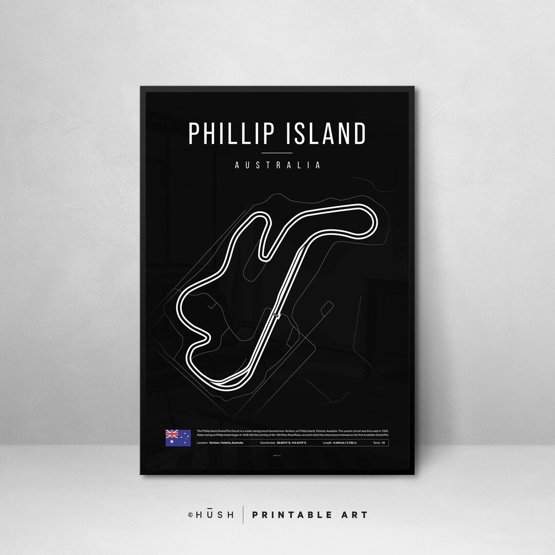 Phillip Island Grand Prix Circuit Printable Wall Art Decor | Motogp ...