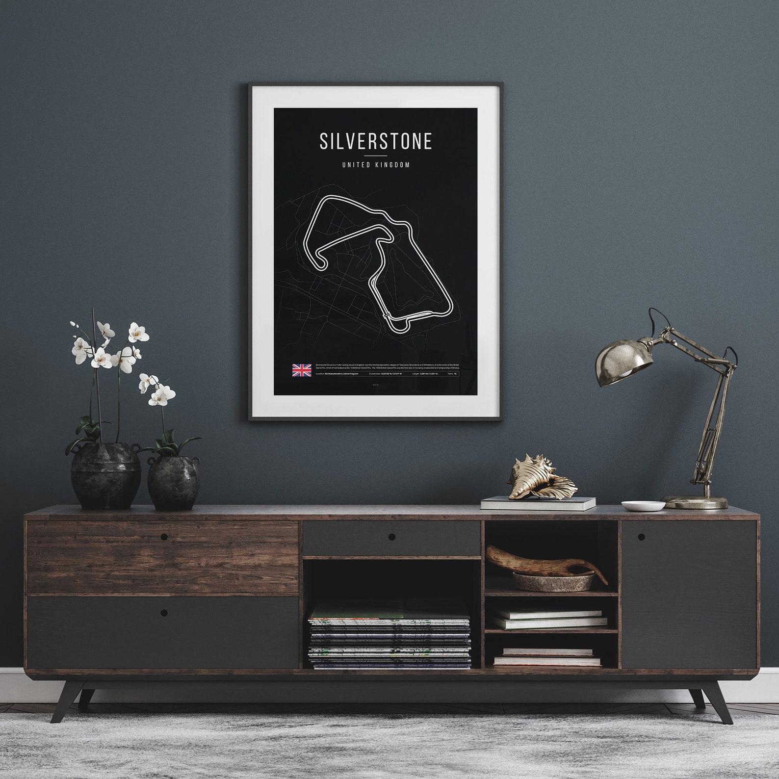 Formula 1 Silverstone Circuit Printable Wall Art Decor. Fathers Day ...