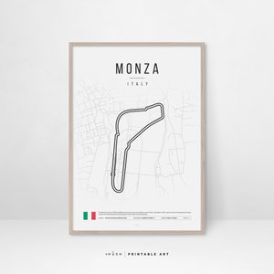 Monza F1 Circuit Poster: Italian Grand Prix Wall Art (digital Download ...