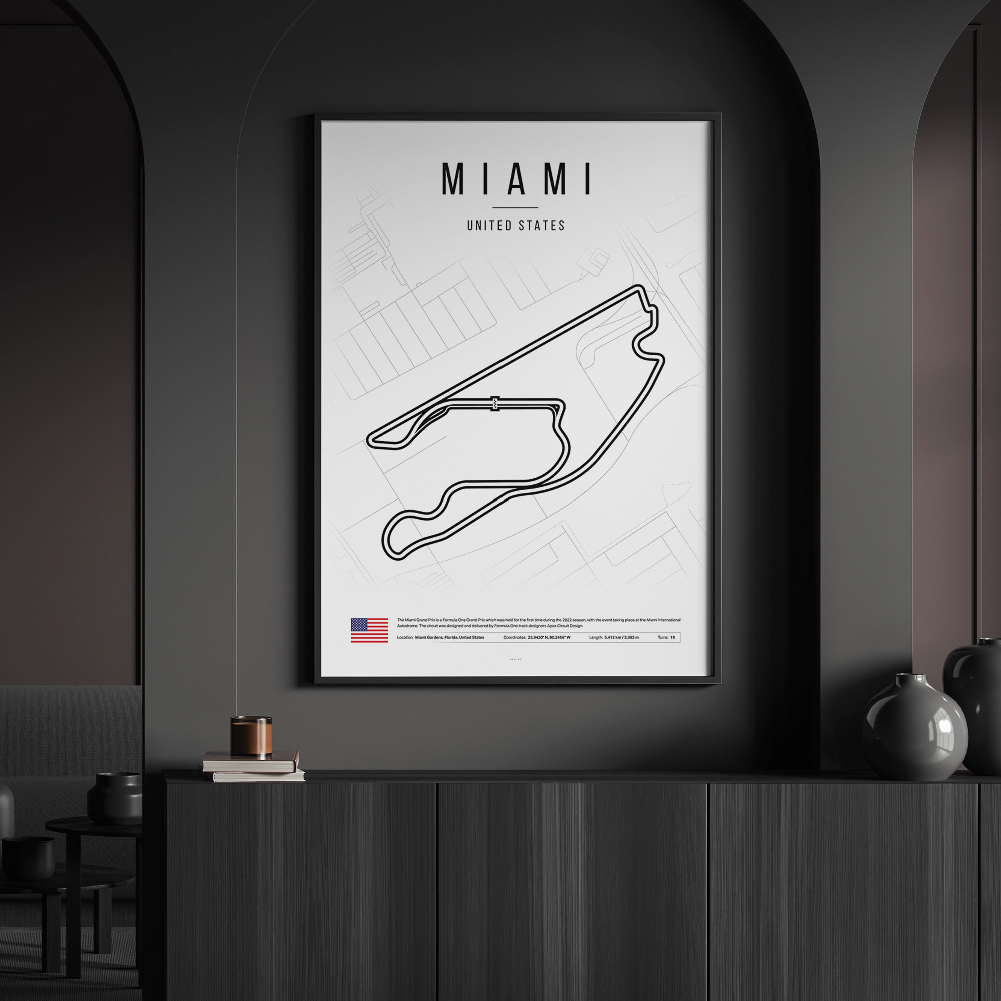Formula 1 Miami Grand Prix Poster. the Perfect F1 Gift. Miami Grand ...