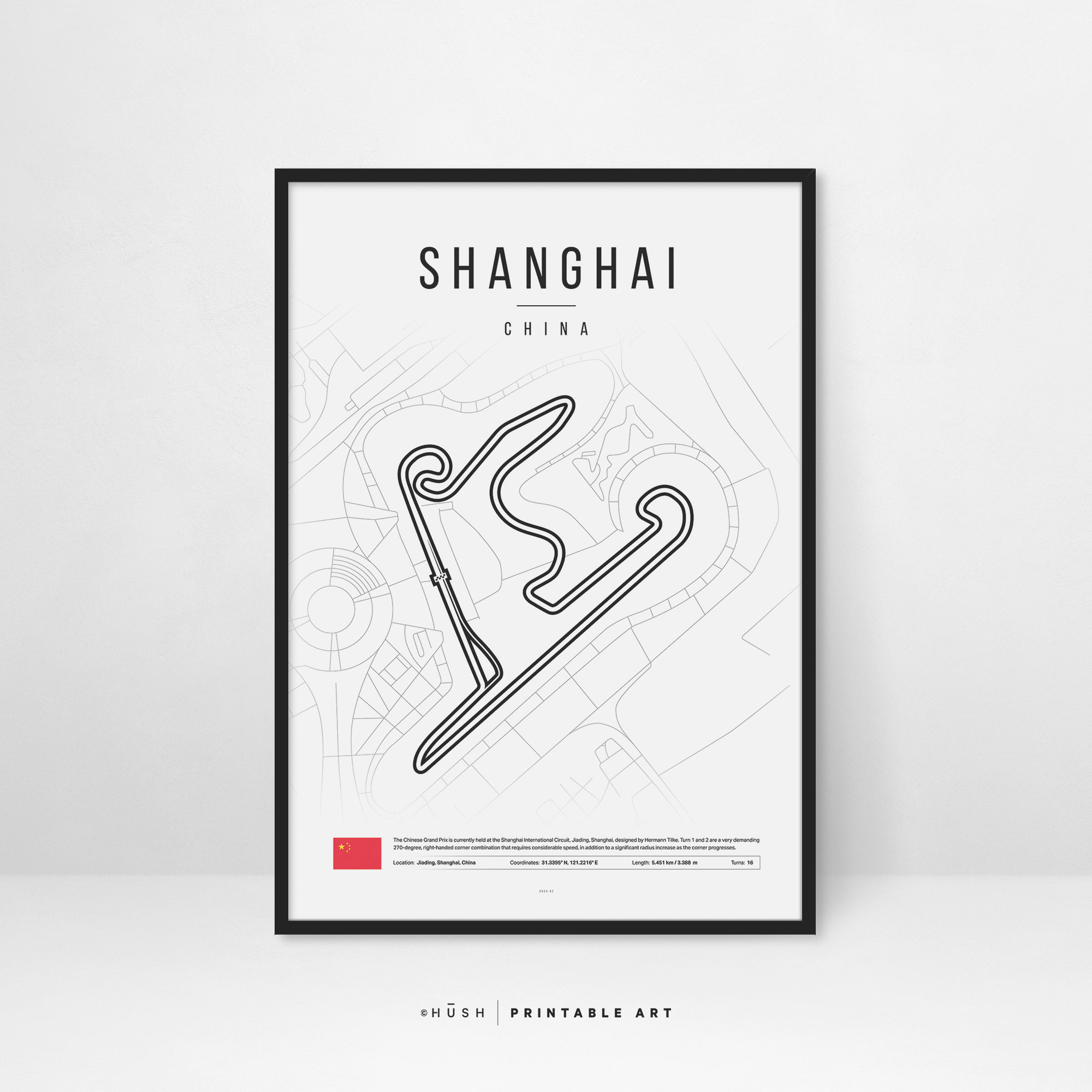 Formula 1 Chinese Grand Prix Printable Wall Art. the Perfect F1 Fathers ...