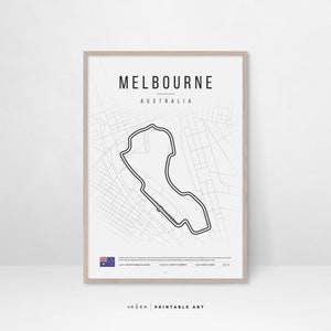 Melbourne Formula 1 Circuit Poster: Modern F1 Wall Art (digital ...
