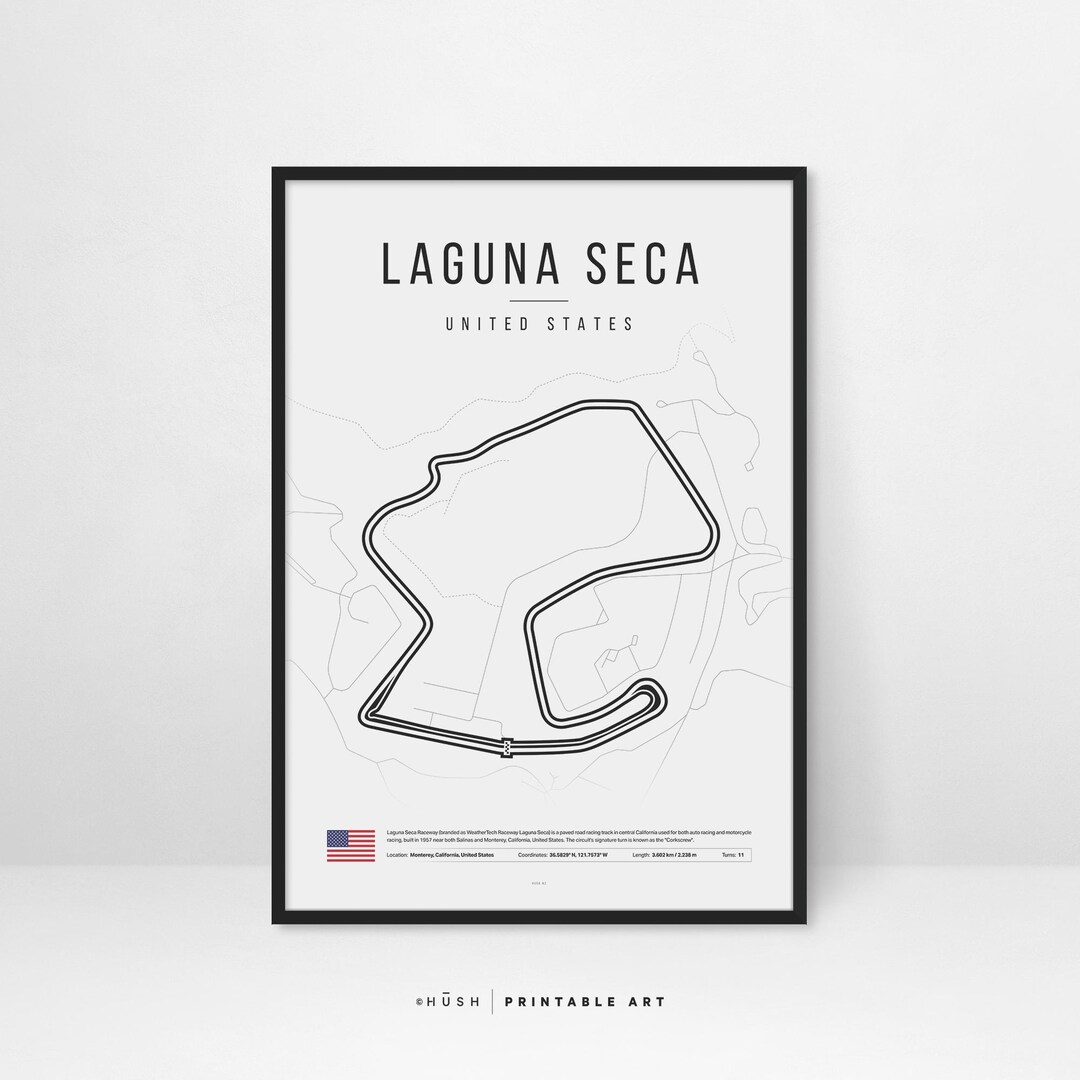 Laguna Seca Race Track Art: Minimalist Motogp Poster (digital Download ...