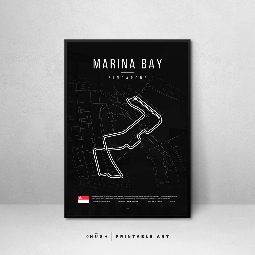Marina Bay Formula 1 Grand Prix Digital Poster Download. the Perfect F1 ...