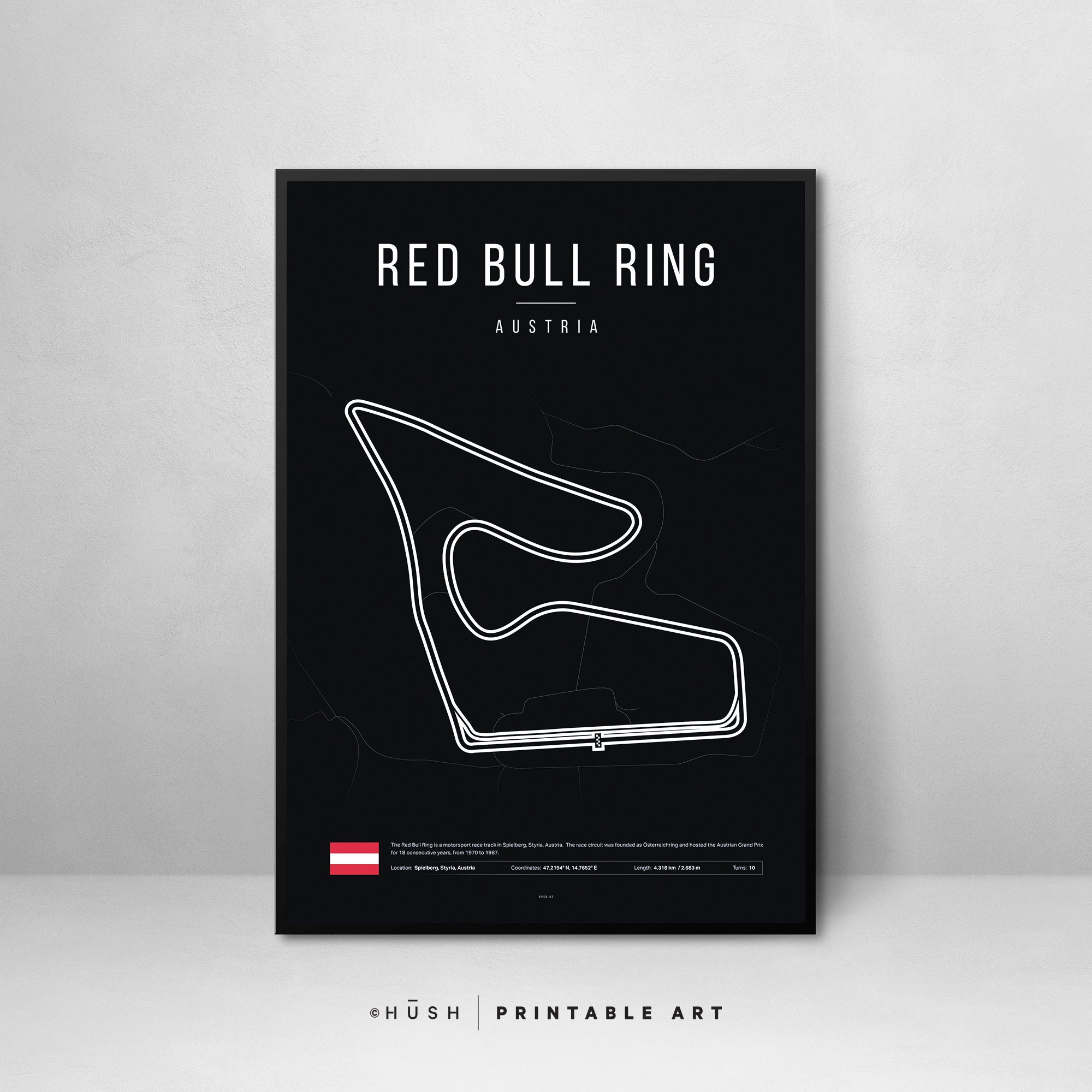 Formula 1 Red Bull Ring Circuit Print | Formula 1 Poster | Formula1 ...
