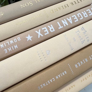 Neutral Decorative Books, Earth Tone Decor Books, Light Neutral Books ...