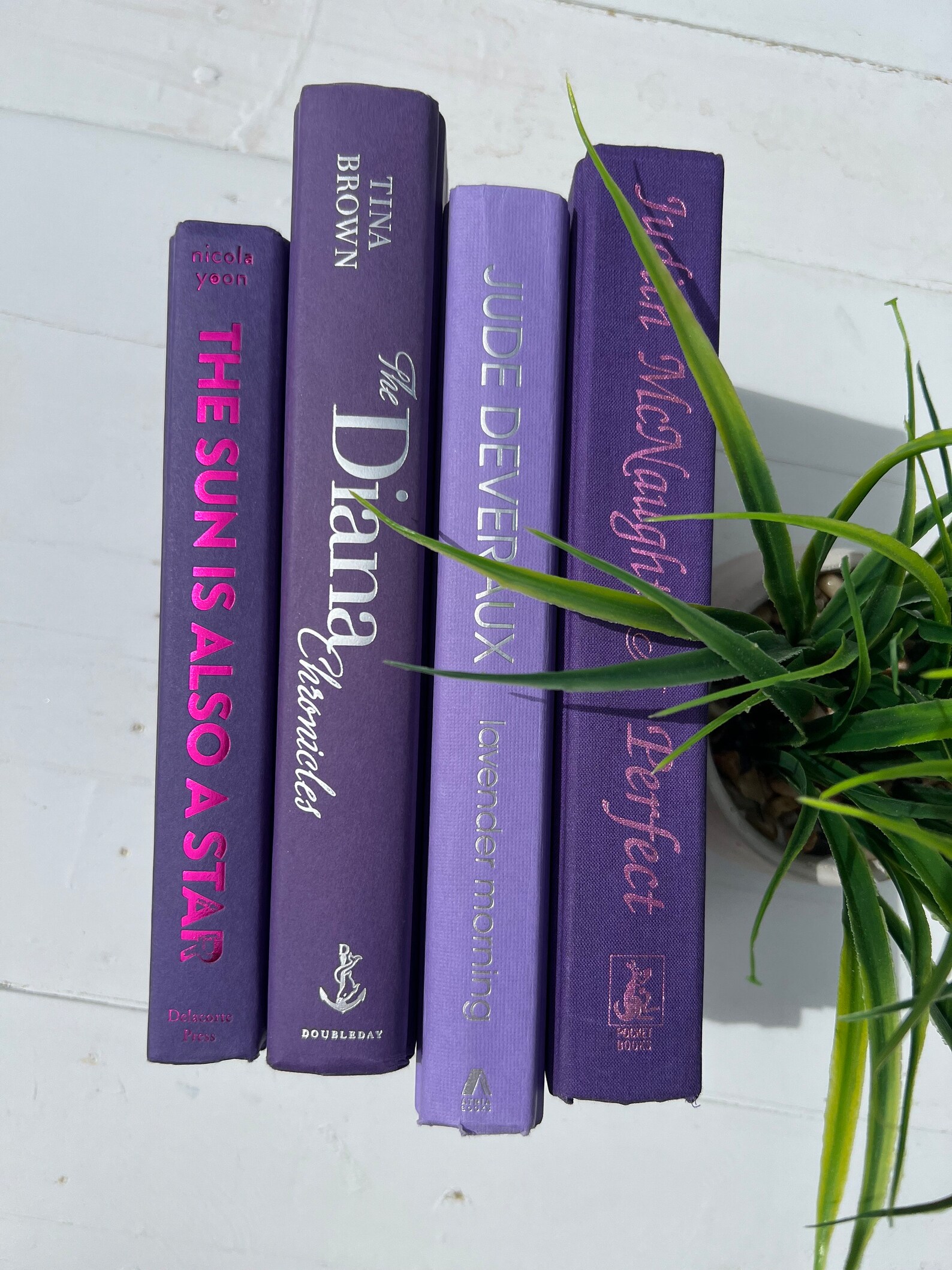 Purple Decorative Books Lilac Hardcover Books Books by - Etsy