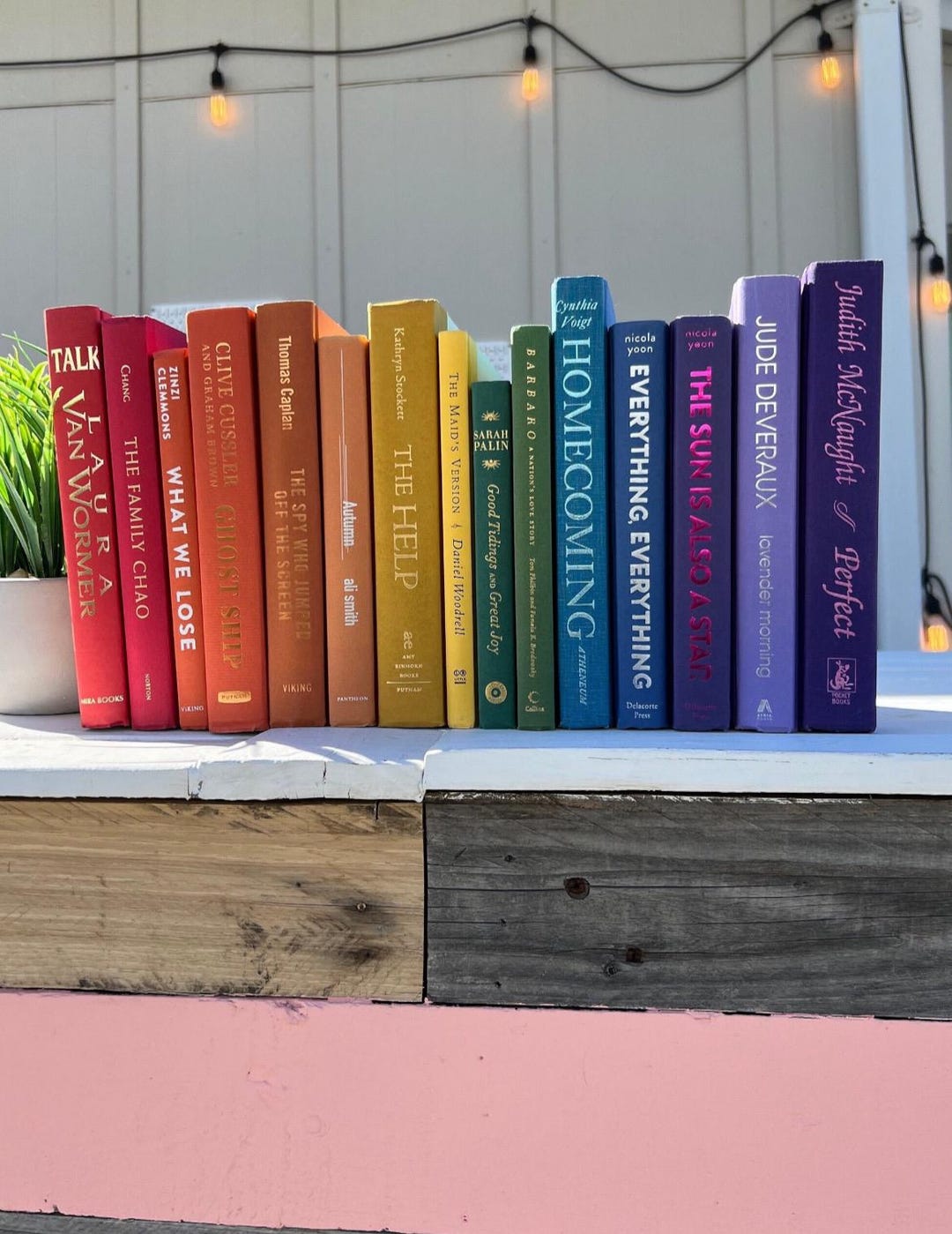 Rainbow Decorative Books, Books by the Foot, Colorful Pre-loved Books ...