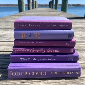 Purple Decorative Books Lilac Hardcover Books Books by - Etsy