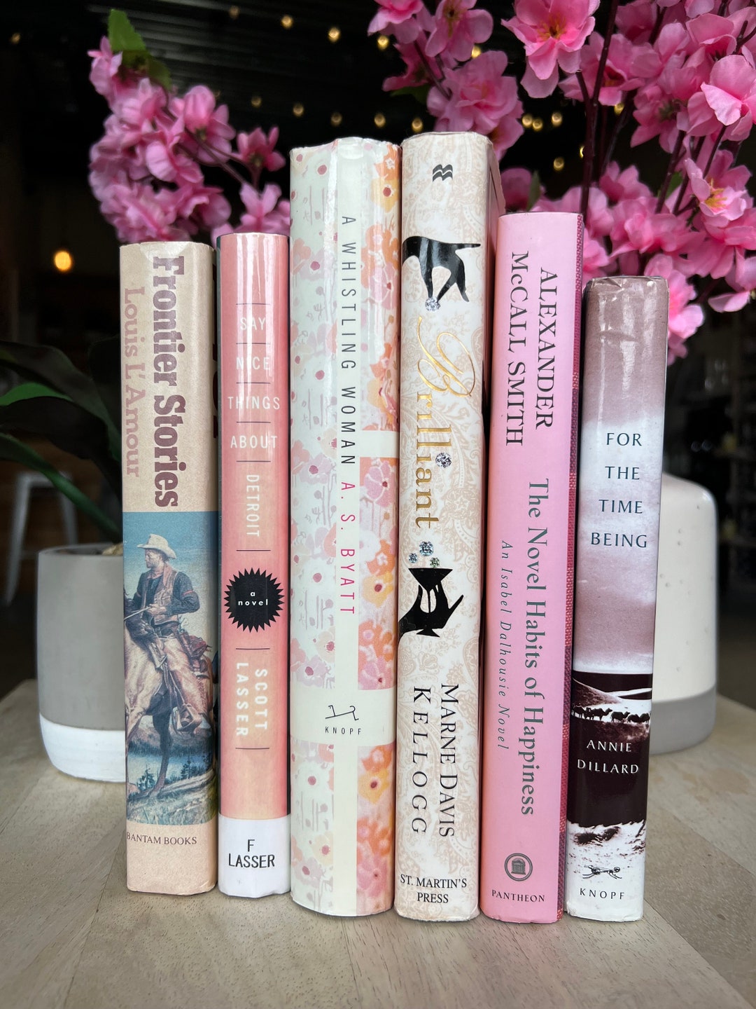 Light Pink Books, Pink Book Bundle, Decorative Books for Nursery, Baby ...