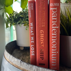 Orange Decorative Books, Orange Book Bundle, Staging Books, Autumn ...