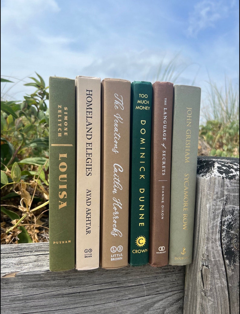 Warm Earth Tone Decor Books, Neutral Decor Books, Earth Tone Decorative ...