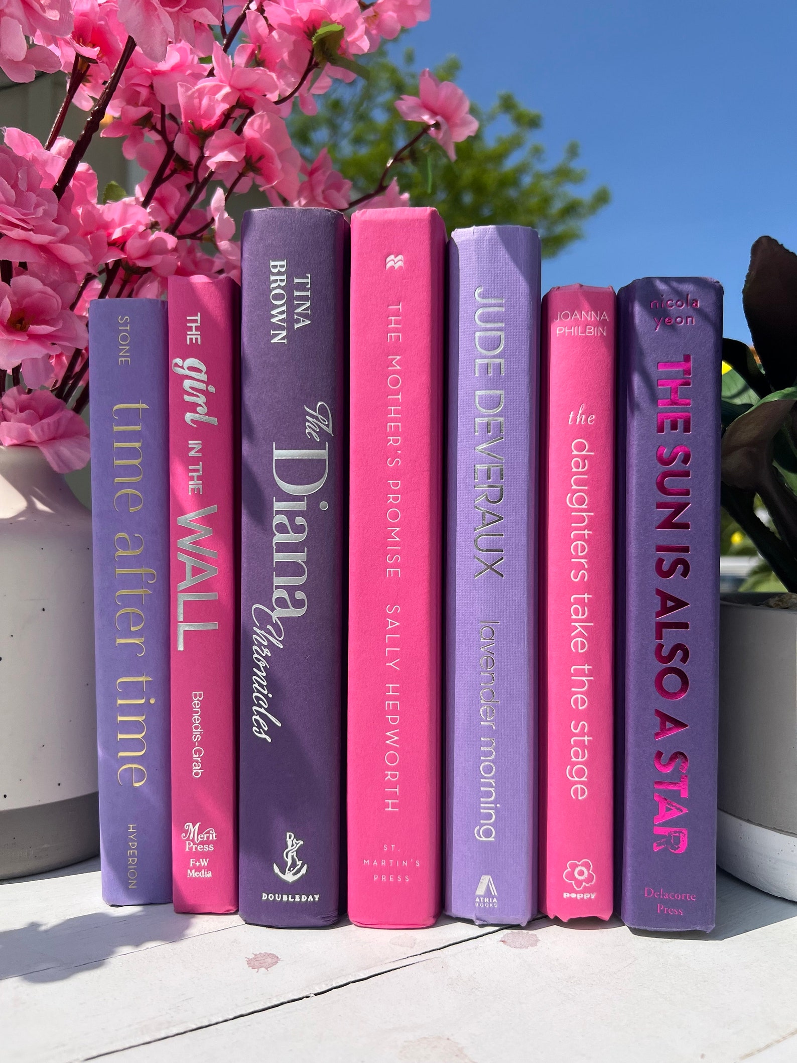 Pink and Purple Decorative Books Girly Vibes Romantic Decor - Etsy
