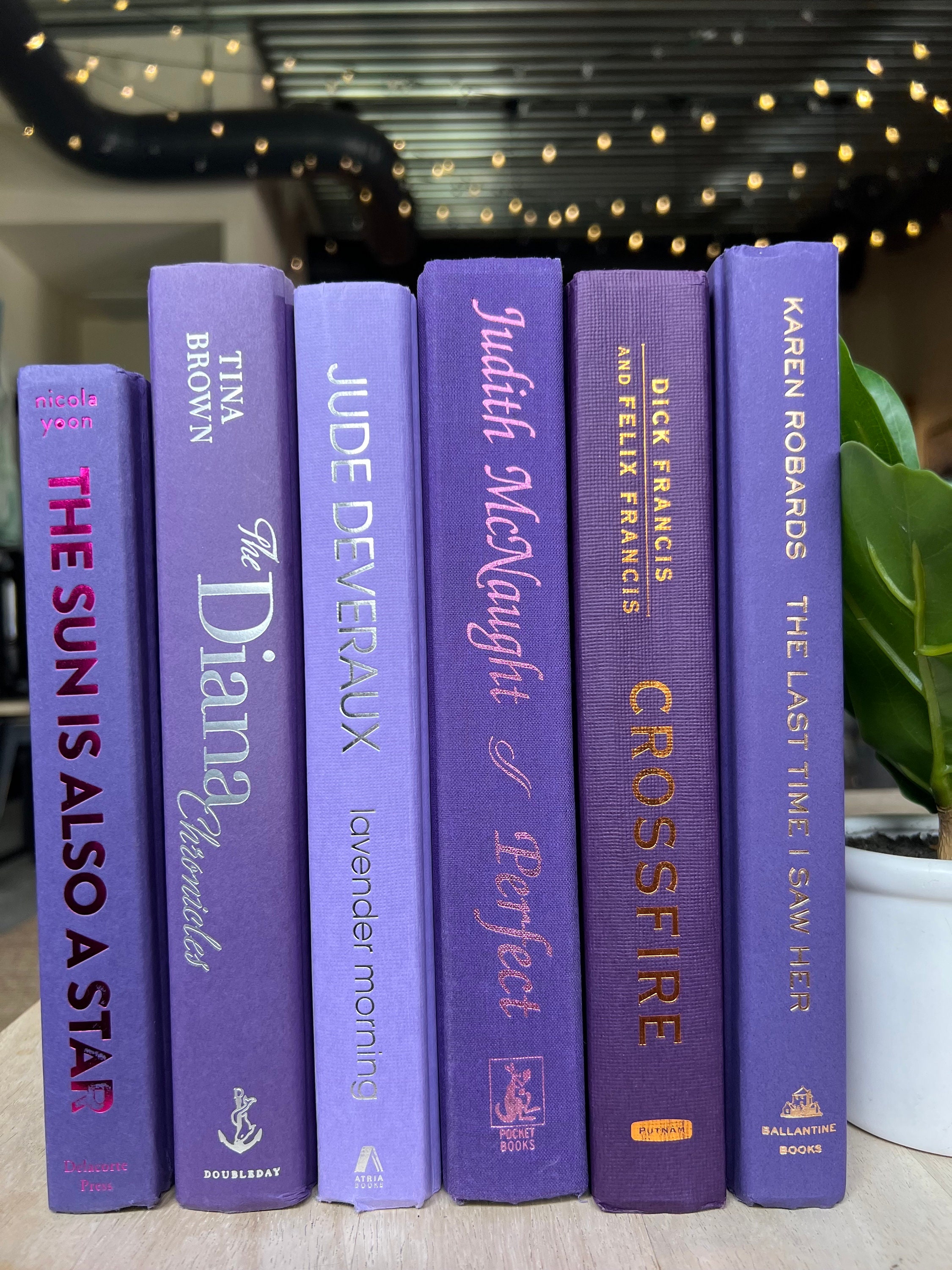 Purple Decorative Books Lilac Hardcover Books Books by - Etsy