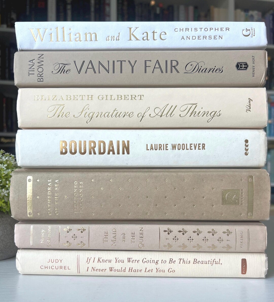AESTHETIC Book Set, Light Beige, Light Tan, White, and Cream, Books for ...