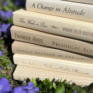 Cream and Beige Books, Neutral Books, Staging Books, Home Decor ...
