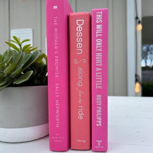 Hot Pink Decorative Books Pop of Color Books Pink Decor - Etsy