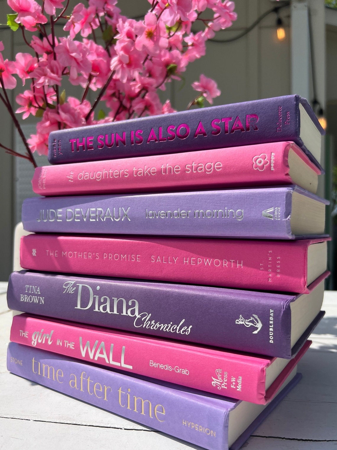 Pink and Purple Decorative Books Girly Vibes Romantic Decor - Etsy
