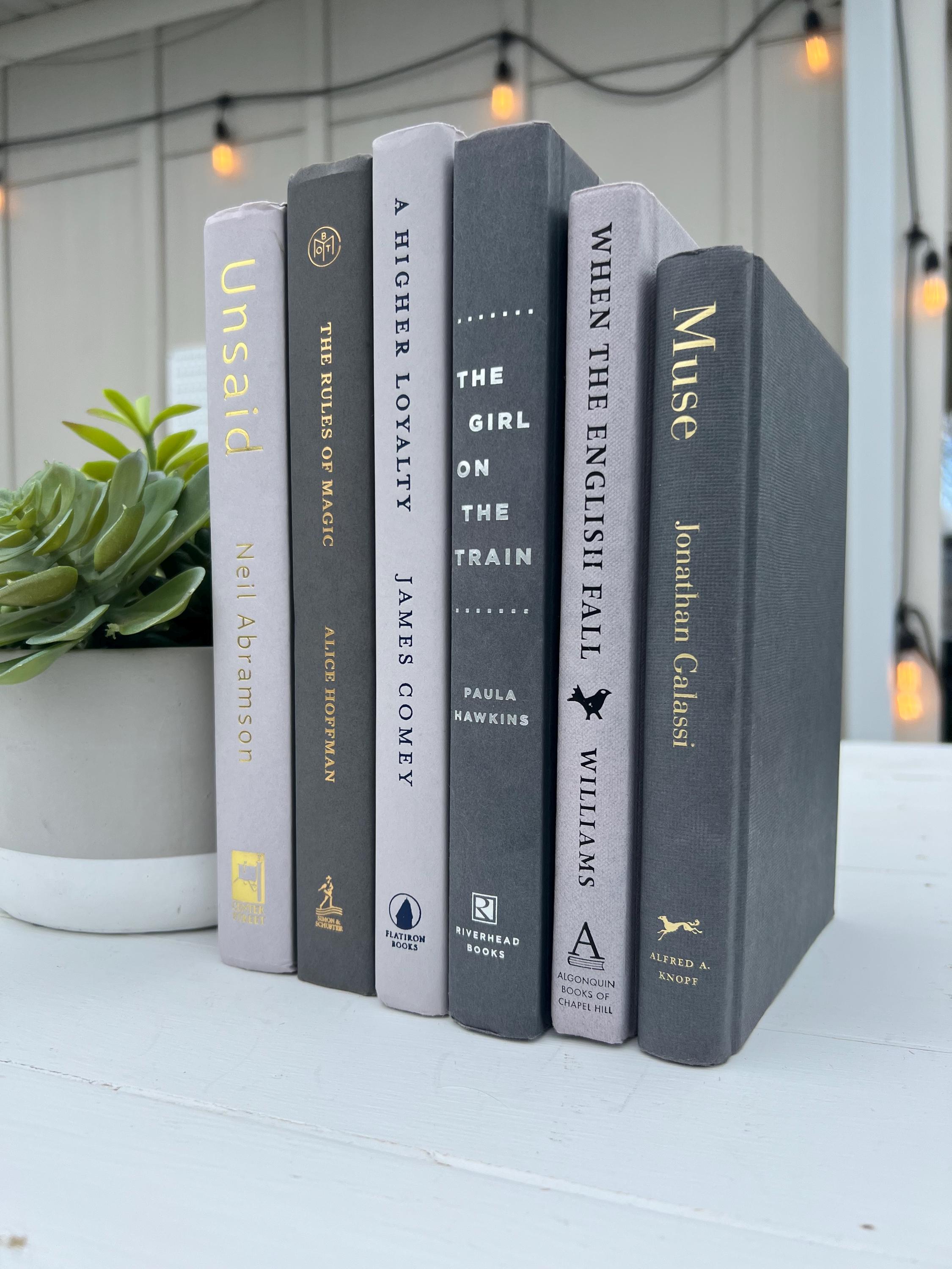 SHADES OF GRAY Books for Decorating, Grey Staging Books, Preloved Books ...