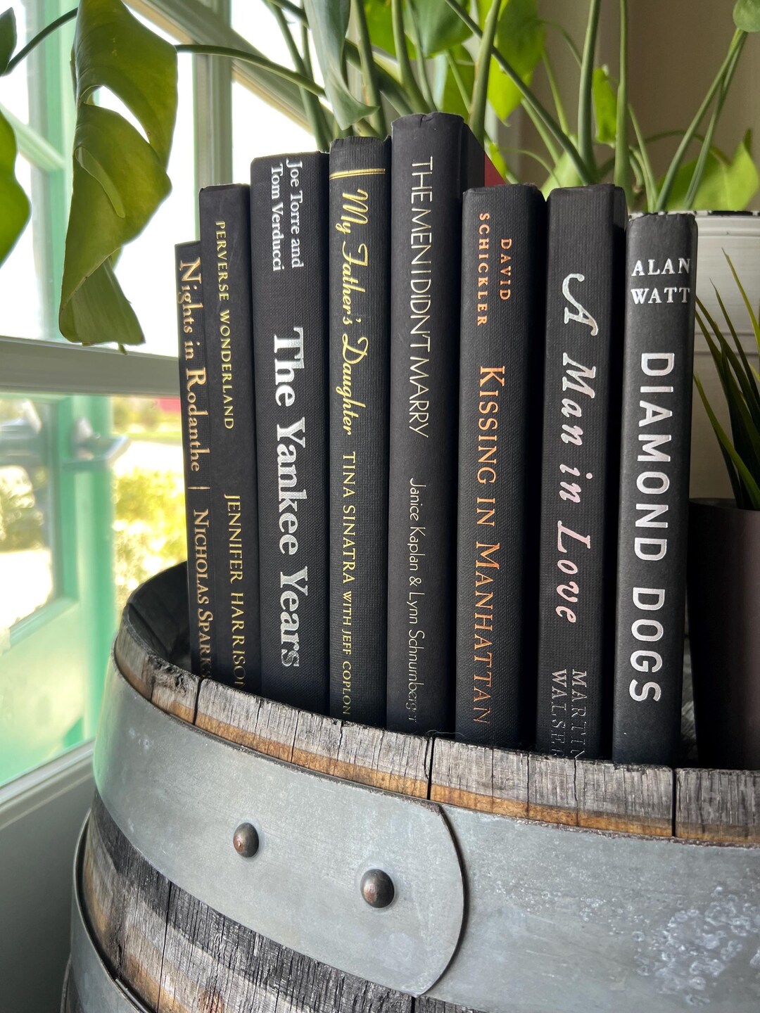 Black Decorative Books, Black Book Stack, Classic Home Decor, Timeless ...