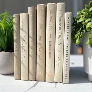 Cream and Beige Books Neutral Books Staging Books Home - Etsy