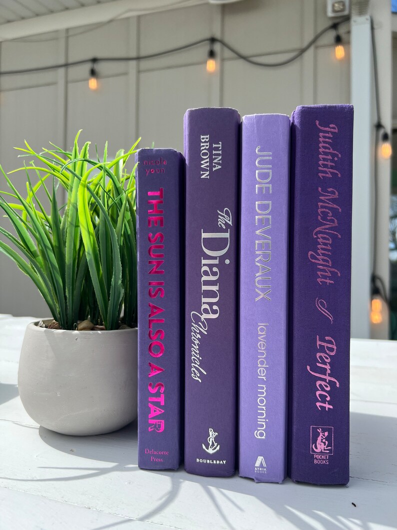 Pink and Purple Decorative Books Girly Vibes Romantic Decor - Etsy