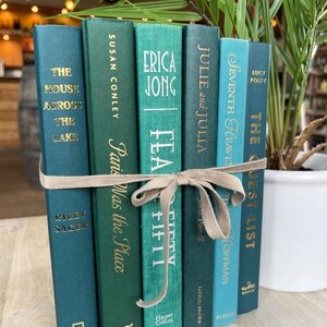 Emerald Green Books, Color Block Decorative Books, Green Book Set, Book ...