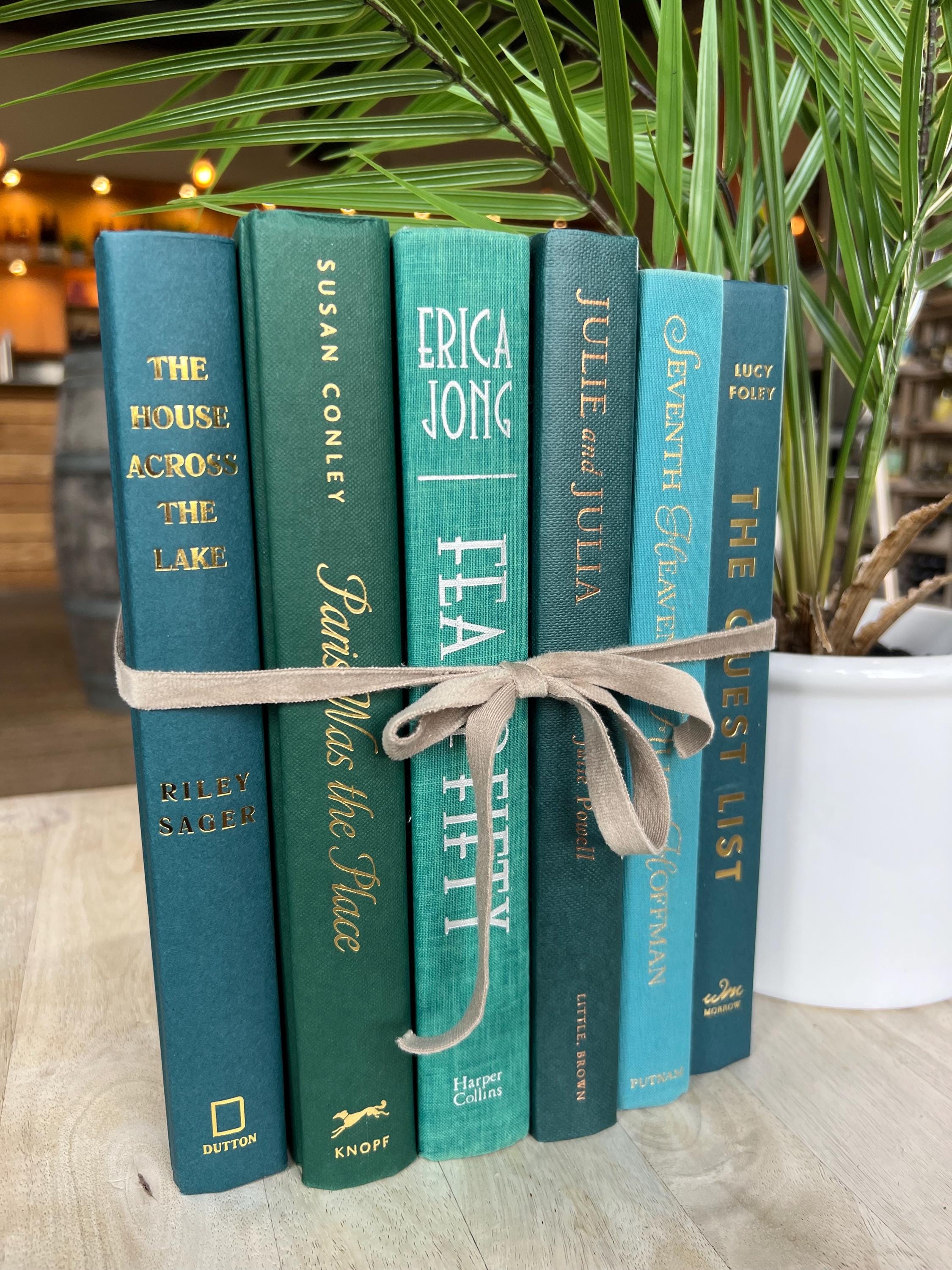 Emerald Green Books, Color Block Decorative Books, Green Book Set, Book ...