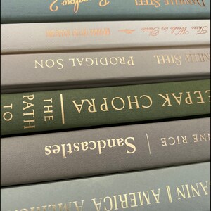 Earth Tone Decor Books, Neutral Decor Books, Cream and Sage Decorative ...