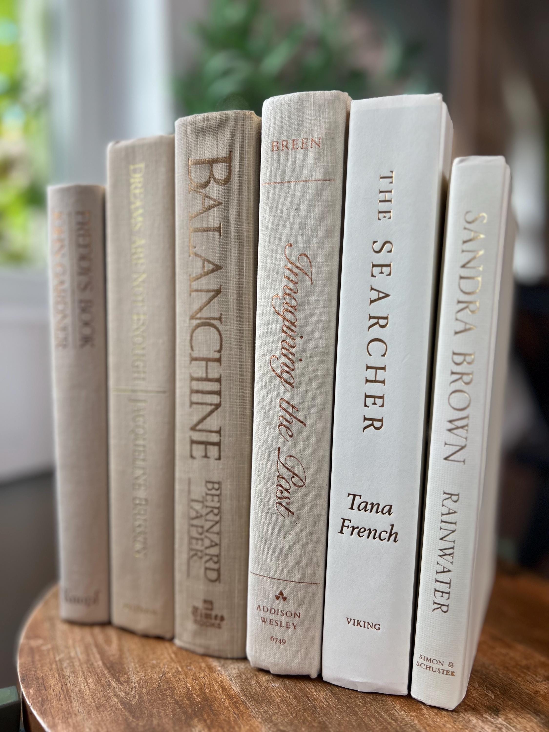 Ombré Cream and Beige Books, Neutral Books, Staging Books, Home Decor ...