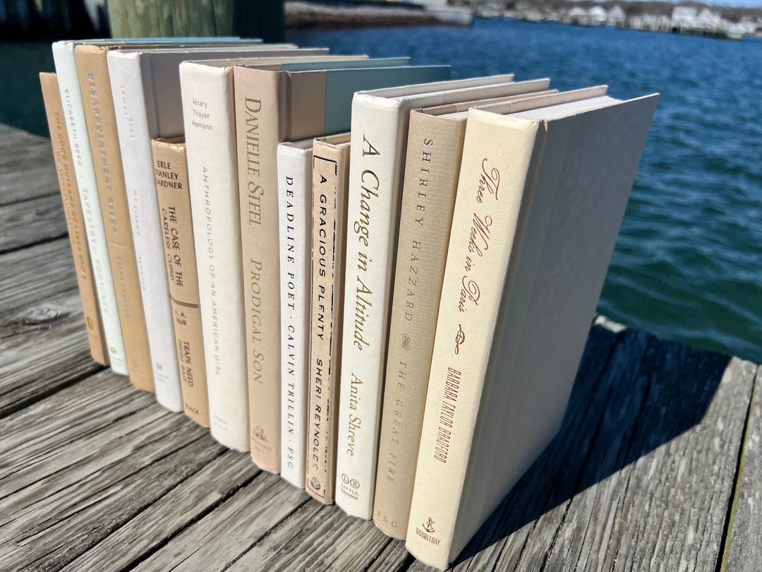 Cream and Beige Books, Neutral Books, Staging Books, Home Decor ...
