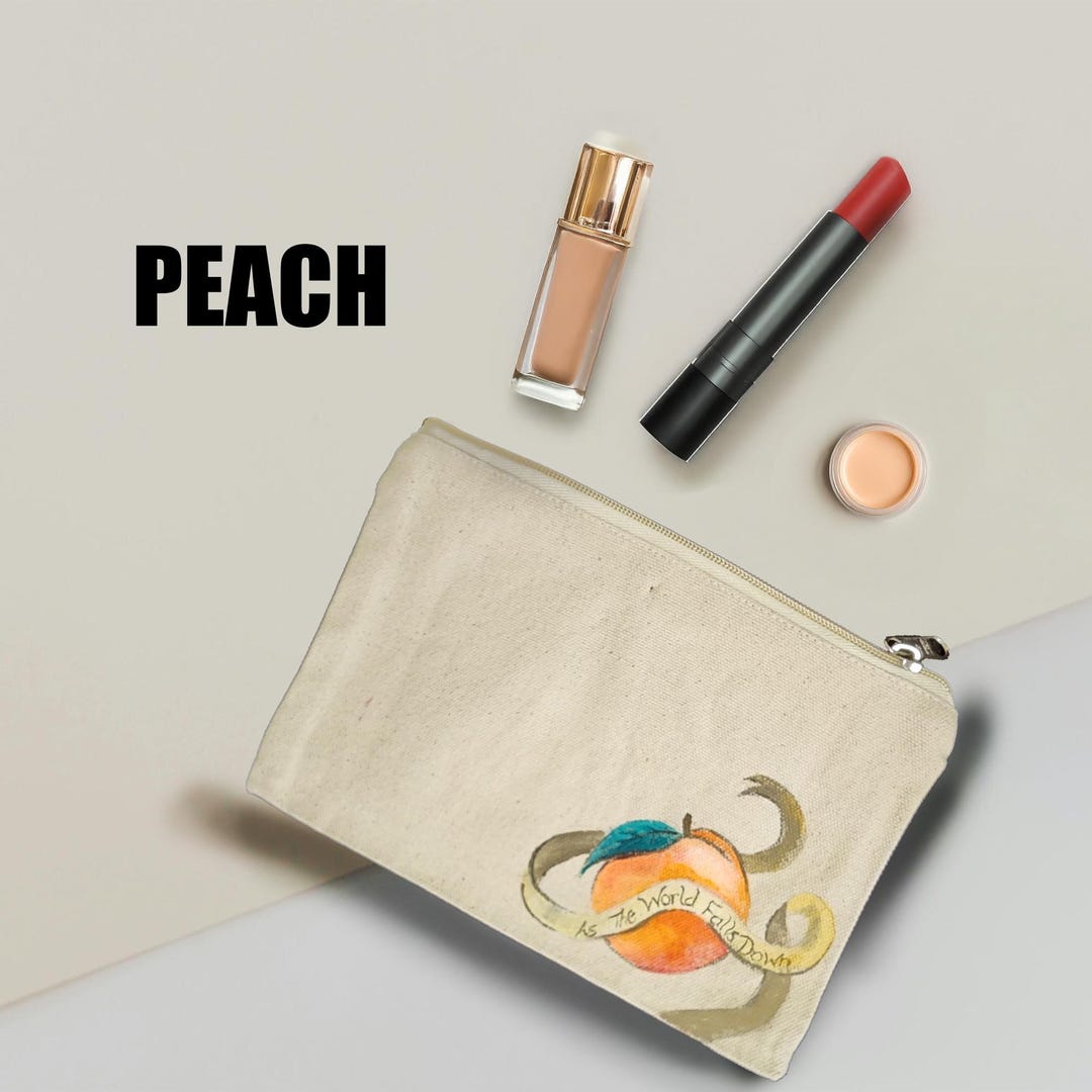 PEACH: Hand Painted Labyrinth Canvas Cosmetic Bag, Jim Henson's ...