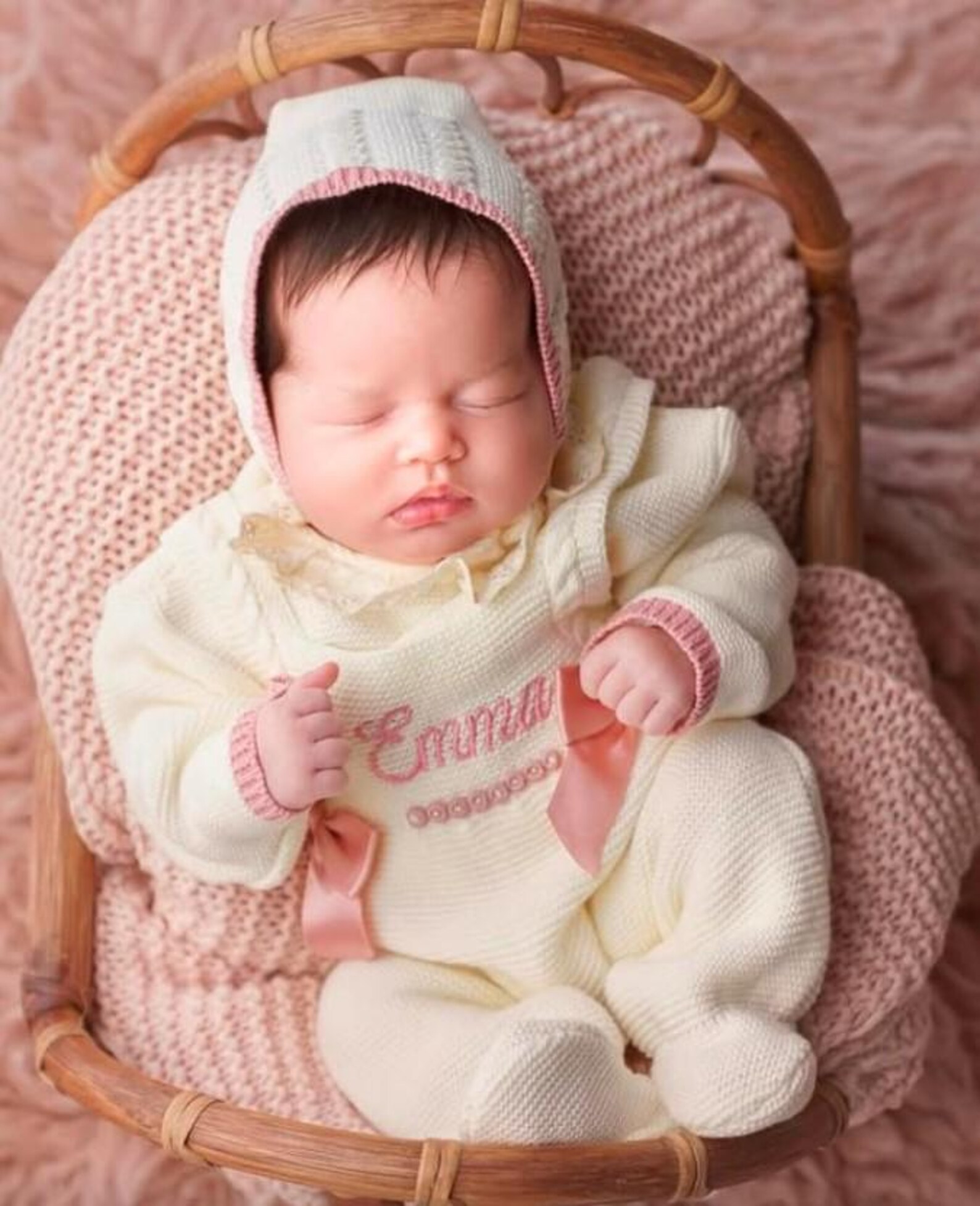 Personalized Newborn Outfit - Spanish Knitted Newborn Knit Set -primera ...