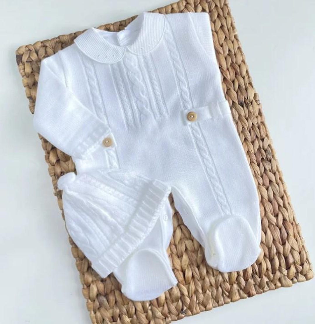 Spanish Knitted Newborn Knit Set Peto Primera Puesta Baby Boy Knit ...