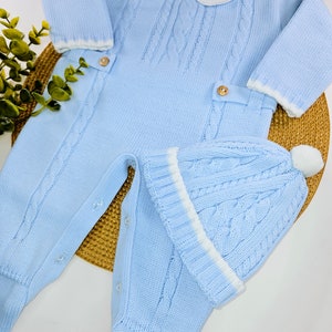 Spanish Knitted Newborn Knit Set Peto Primera Puesta Baby Boy Knit ...
