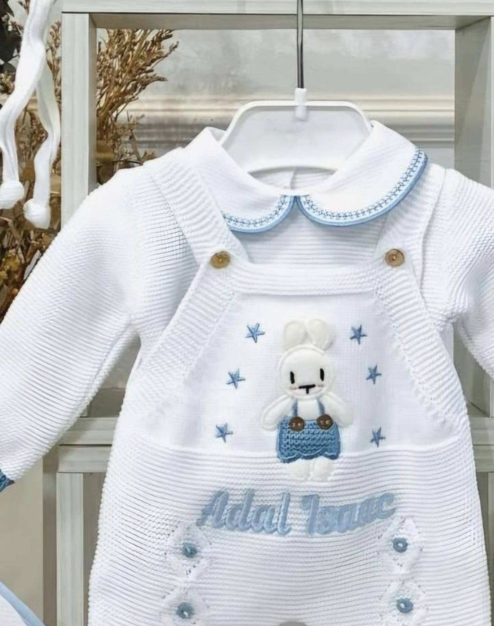 Spanish Knit Newborn Knit Set Peto Primera Puesta Bebe Knit Blue ...