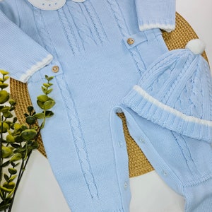 Spanish Knitted Newborn Knit Set Peto Primera Puesta Baby Boy Knit ...